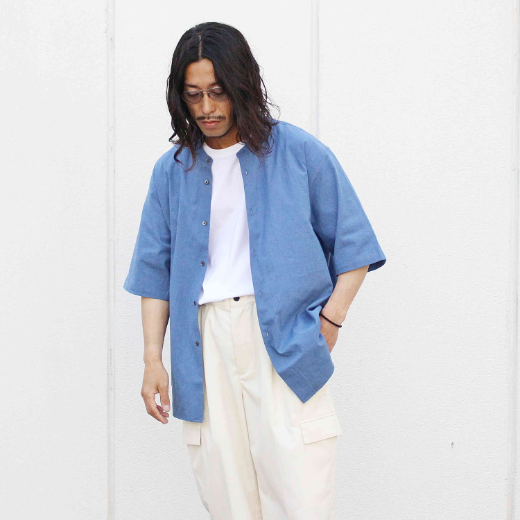 BAND COLLAR CHAMBRAY SHIRTS | blog | LEATHER TRAMP（レザートランプ）