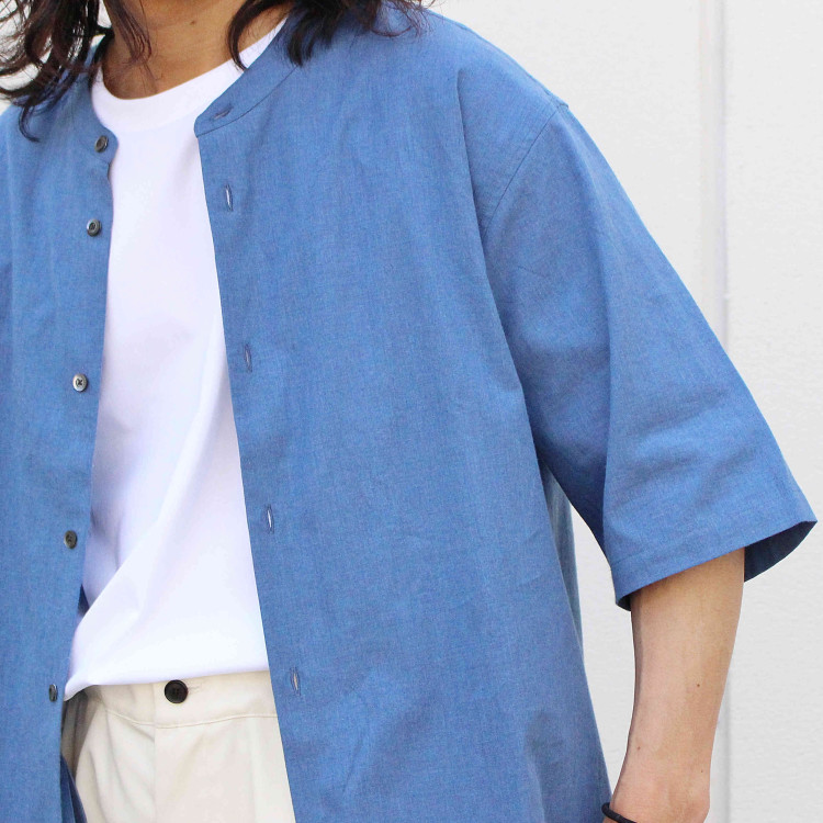 BAND COLLAR CHAMBRAY SHIRTS | blog | LEATHER TRAMP（レザートランプ）